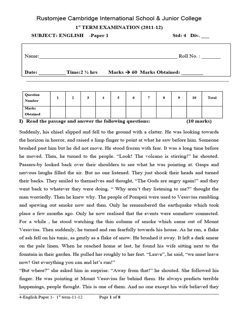 Rustomjee Cambridge International School & Junior College | Download Free PDF | Mount Vesuvius