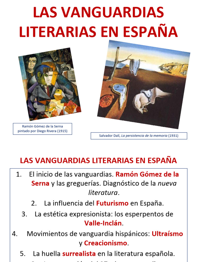 Las Vanguardias Literarias en Espana | PDF | Vanguardia | Surrealismo