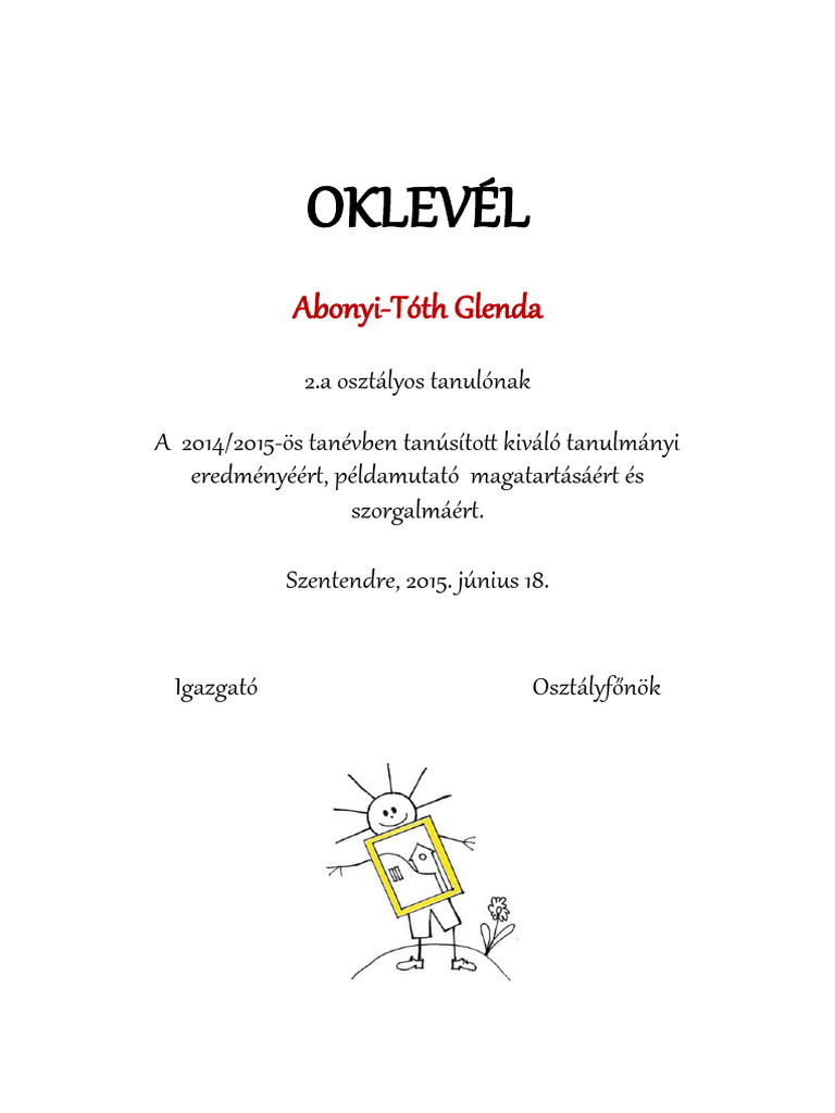 oklevél | PDF