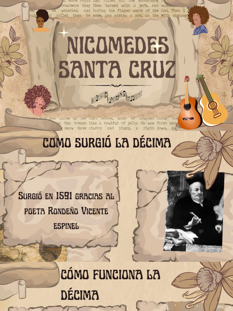Décimas de Nicomedes Santa Cruz | PDF | Poesía