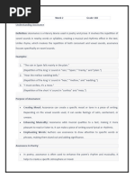 Assonance Worksheet | PDF | Linguistics | Poetry