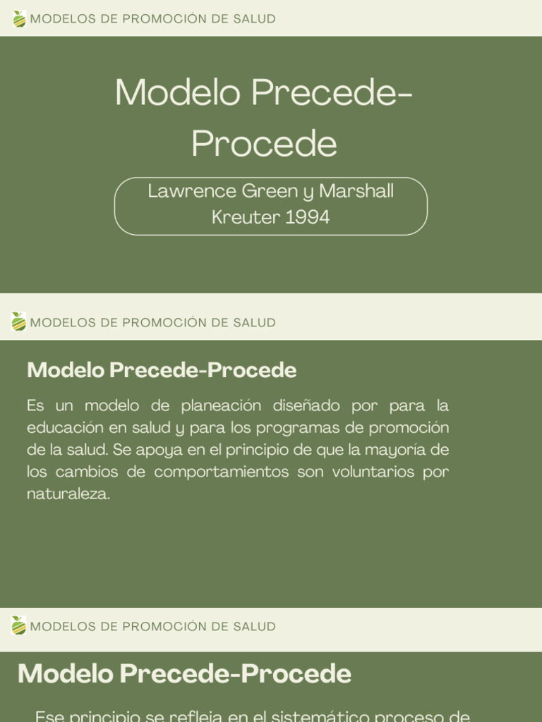 Modelo Precede-Procede | Descargar gratis PDF | Comportamiento | Evaluación