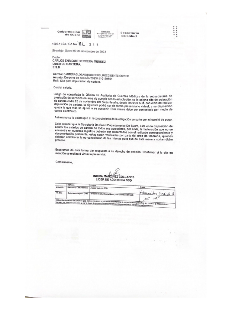 Respuesta Derecho de Peticion - 551 | PDF