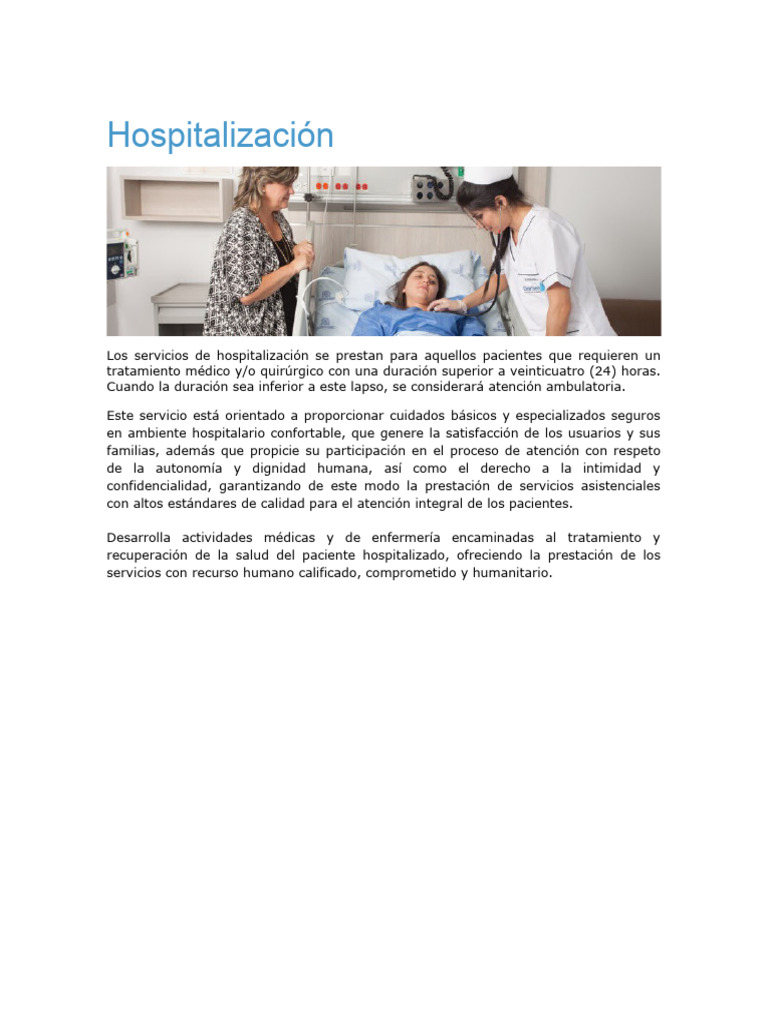 Hospitalización | PDF | Medicina de Cuidados Intensivos | Neurología
