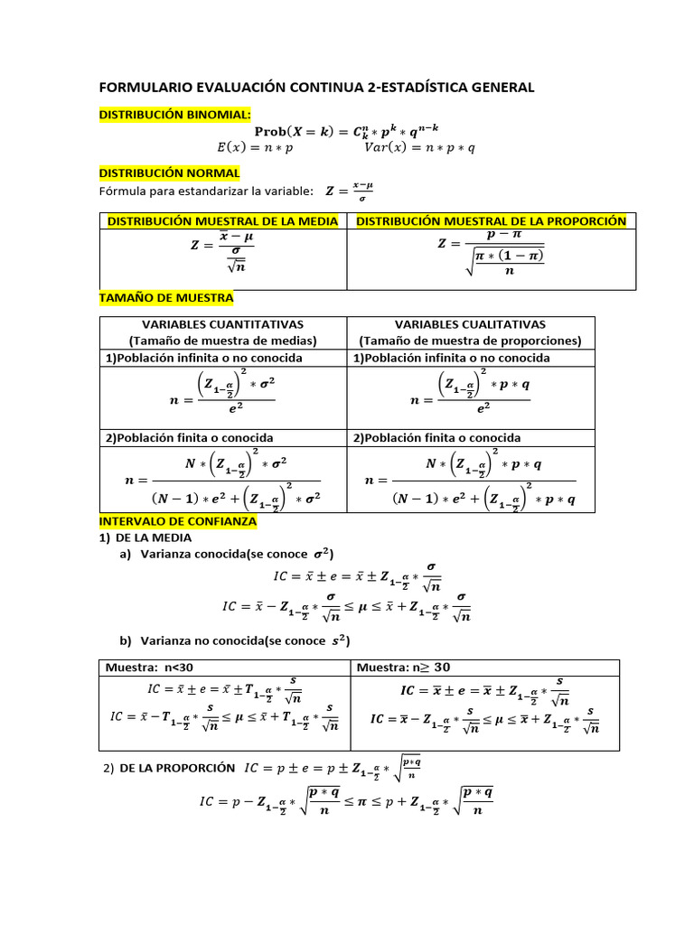 fórmula UCS EC2 - 2023 II (1) | PDF | Muestreo (Estadísticas ...