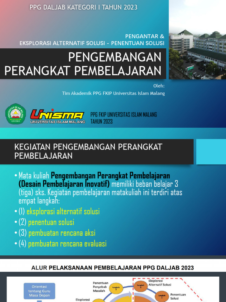 Pengembangan Perangkat Pembelajaran - Pengantar - EKSPLORASI ALTERNATIF ...