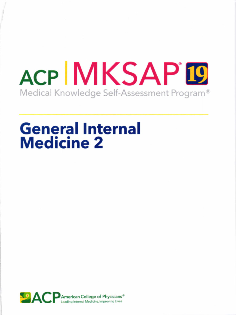 MKSAP 19: General Internal Medicine Insights | PDF | Medicine ...
