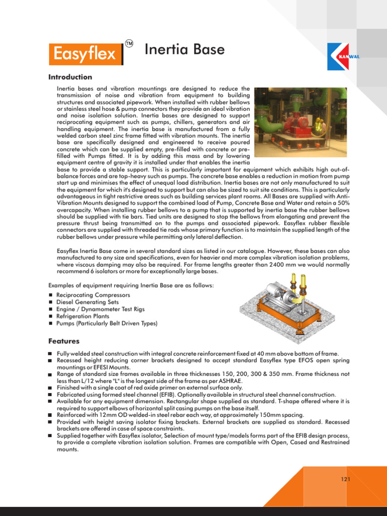 Inertia Base Pdf Pump Concrete