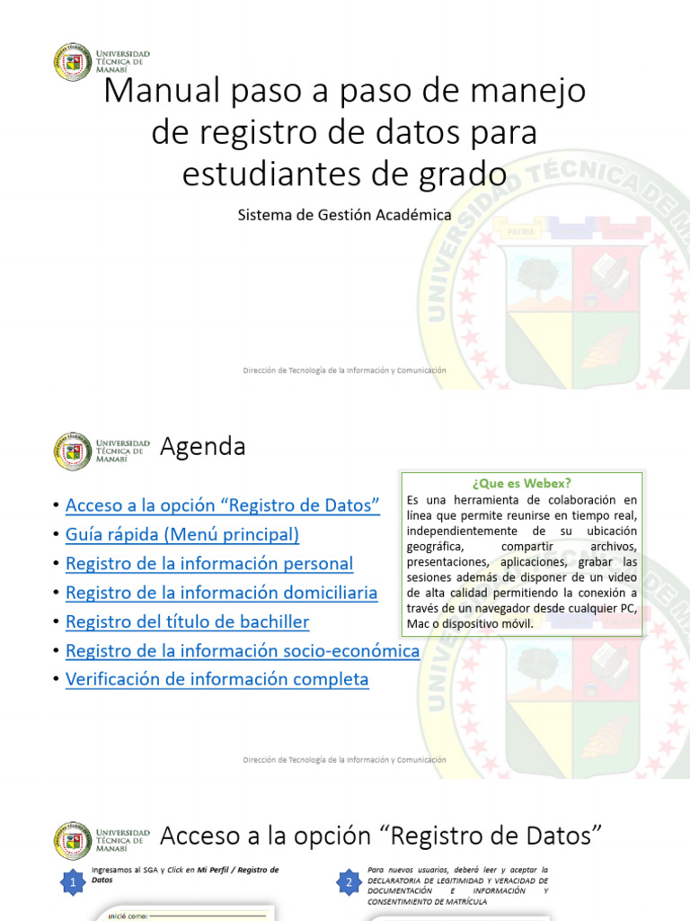 SGA - Manual Paso A Paso de Manejo de Registro de Datos para ...