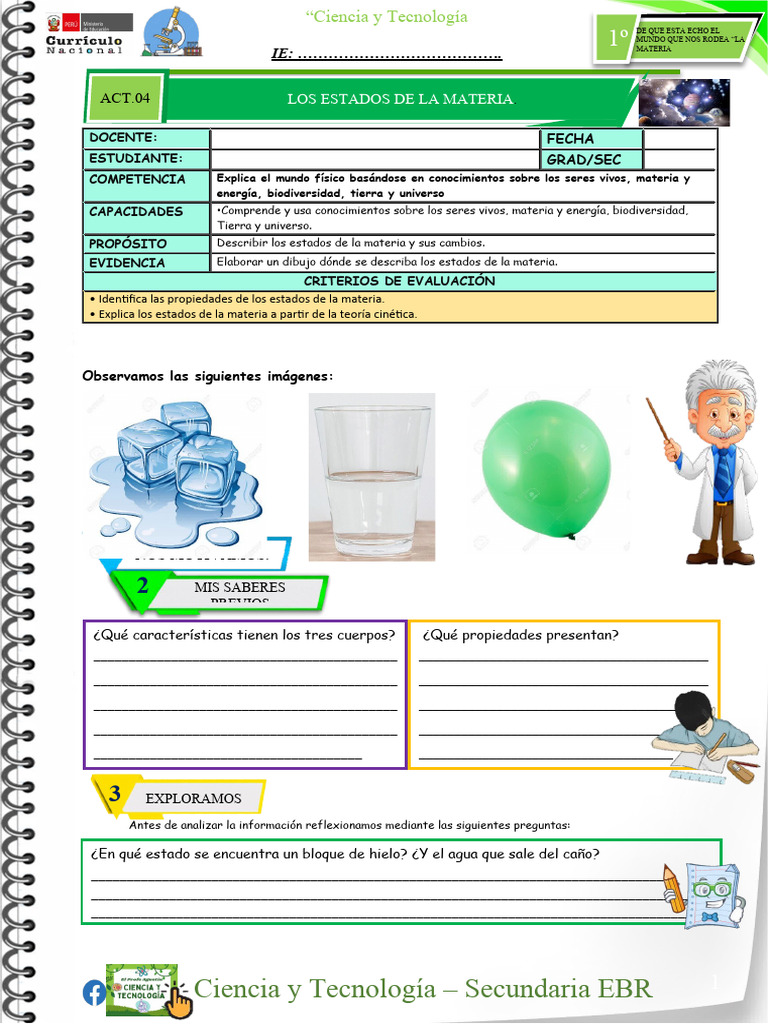 D-1º Act 4 Cyt Und 7 - Sem 4 | PDF | Gases | Importar