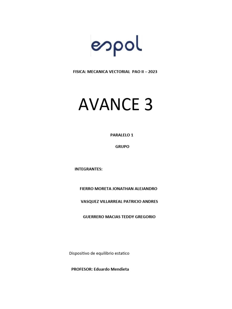 Avance 3 - Pao - 2018 - V2 | PDF | Inductor | Corriente eléctrica