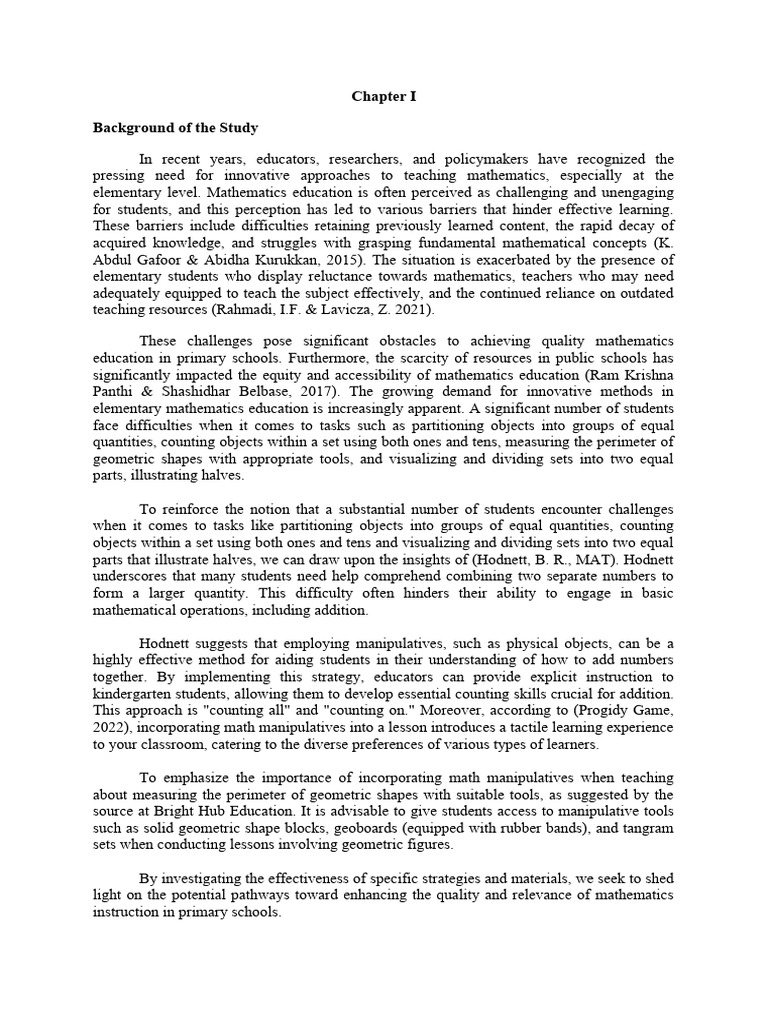 CHAPTER 1 EDIT - Edited | PDF | Teachers | Learning