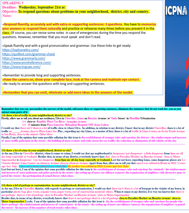 Speaking 3 Intermediate 3 Final Version-1 | PDF | Crimes | Crime & Violence