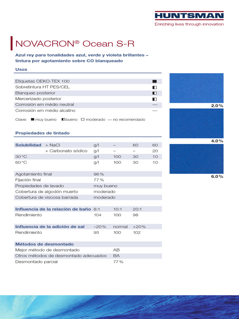 Novacron Ocean S-R | PDF | Agua | Moléculas Novacron Ocean S-R | PDF | Agua | Moléculas