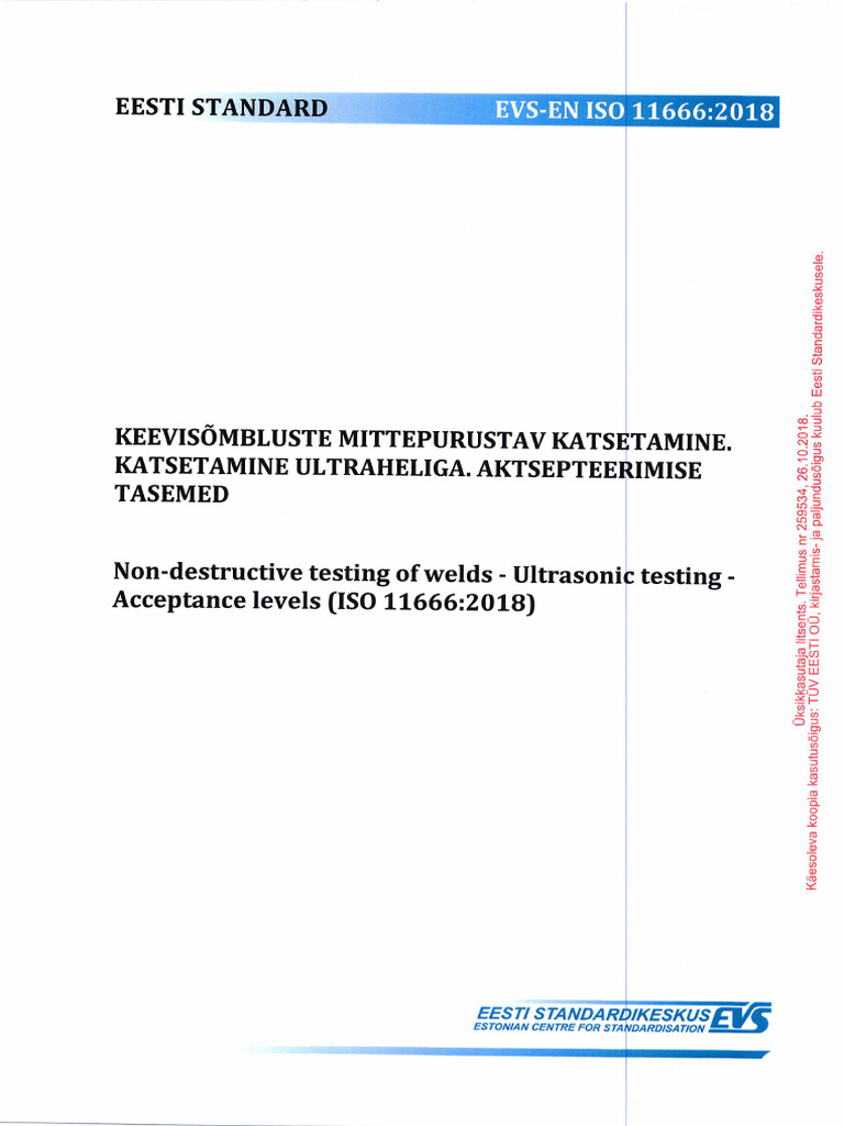 ISO 11666 2018 EVS EN en | PDF