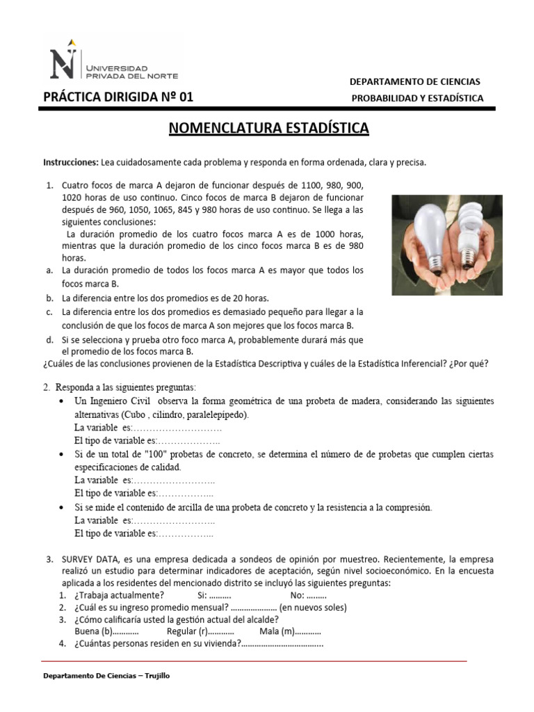 Práctica 1 Nomenclatura Proes | PDF | Estadísticas | Science