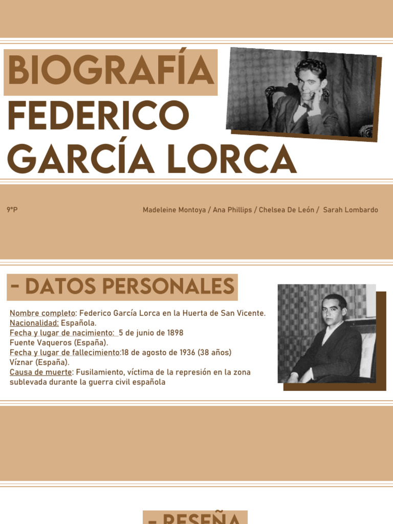Biografía Federico Lorca | PDF