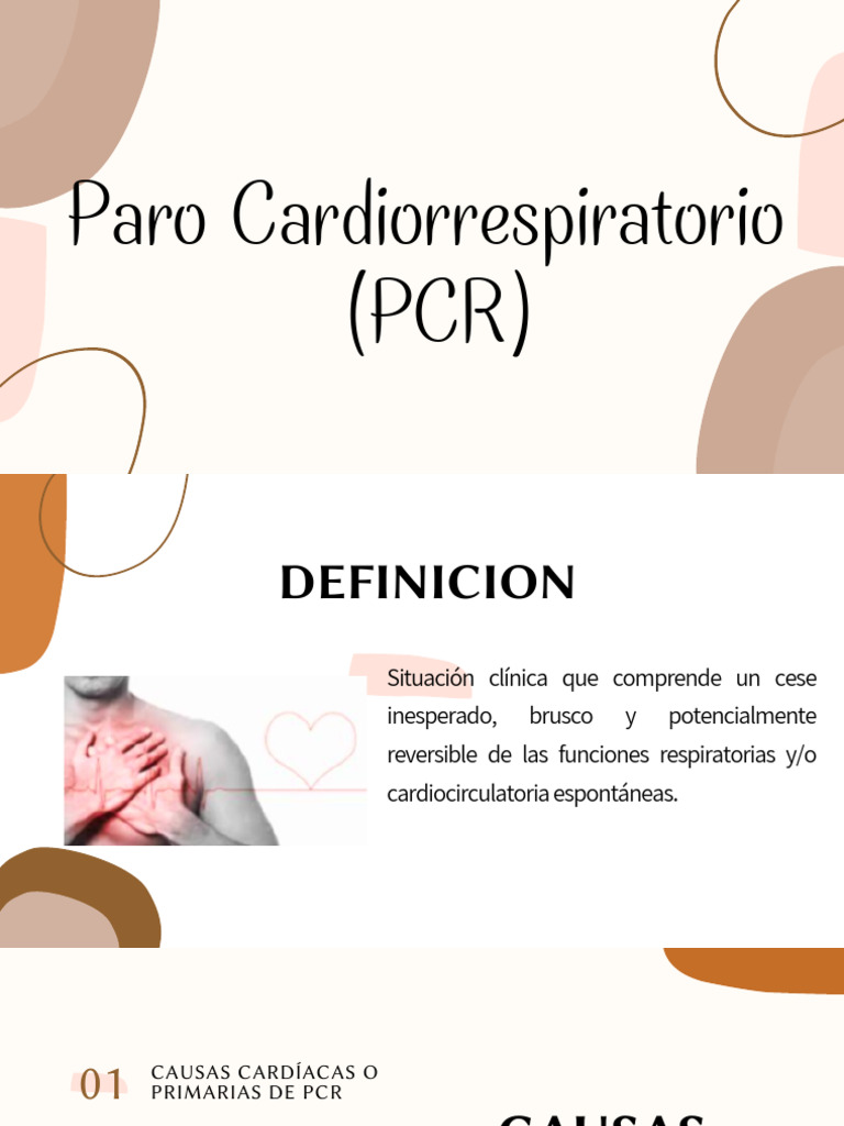 Paro Cardiorrespiratorio | PDF | Reanimación cardiopulmonar | Paro cardíaco