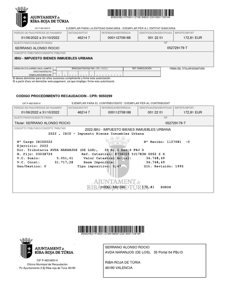 Recibos Rocio Serrano | PDF