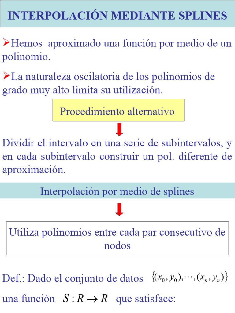 Splines (1) - Integración (2007) | PDF | Spline (Matemáticas) | Relaciones matematicas