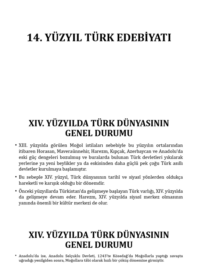 Yã Zyil Tã RK Edebä°yati | PDF