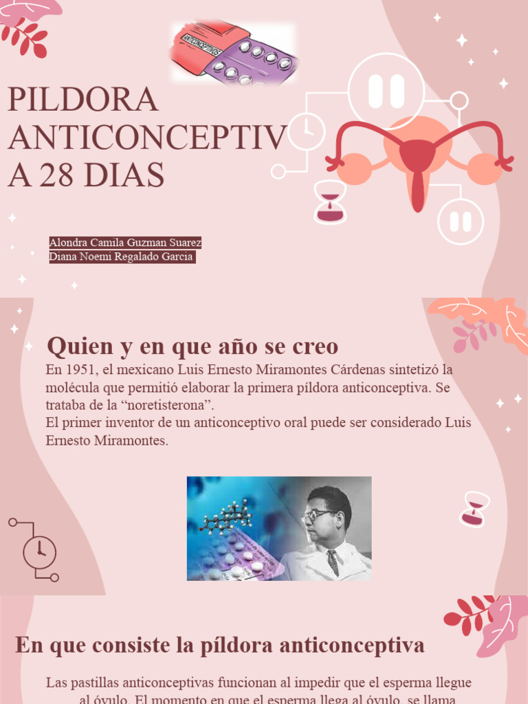Píldora Anticonceptiva: Beneficios y Riesgos | PDF | Píldora ...
