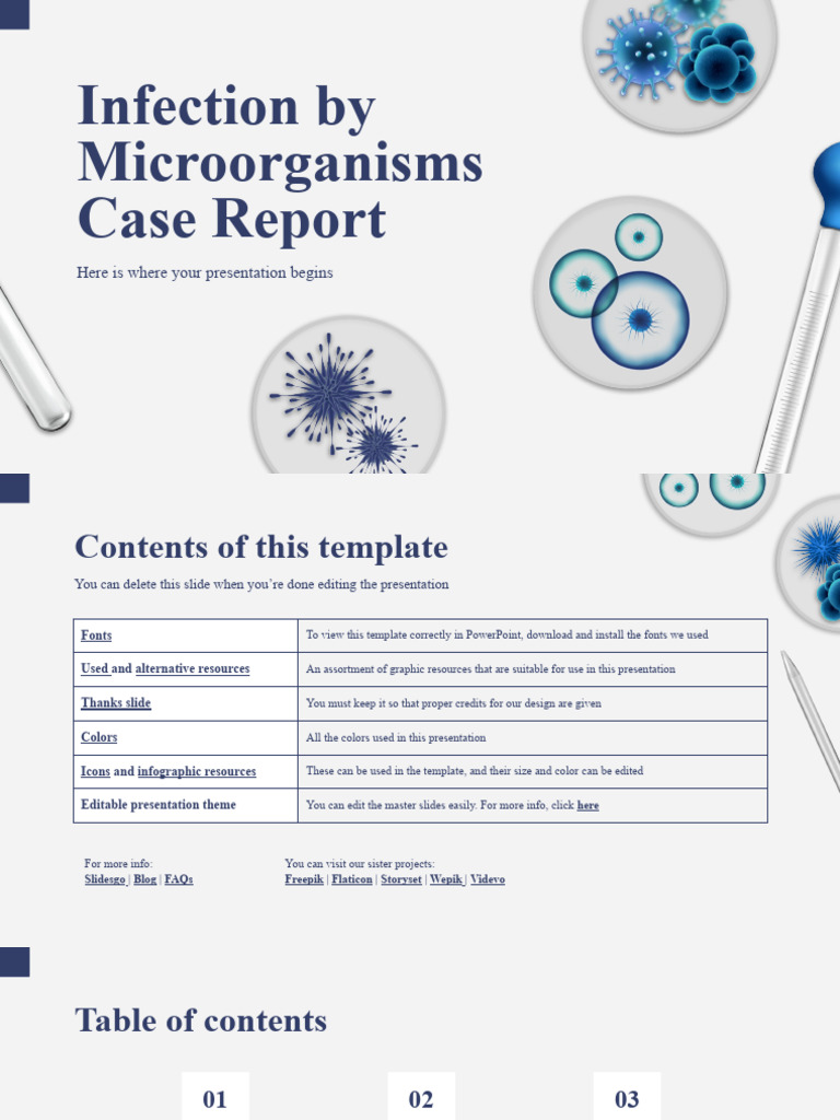Infection by Microorganisms Case Report by Slidesgo | PDF | Medical ...