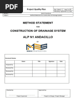 Method of Statement - Drainage Works | PDF | Concrete | Drainage
