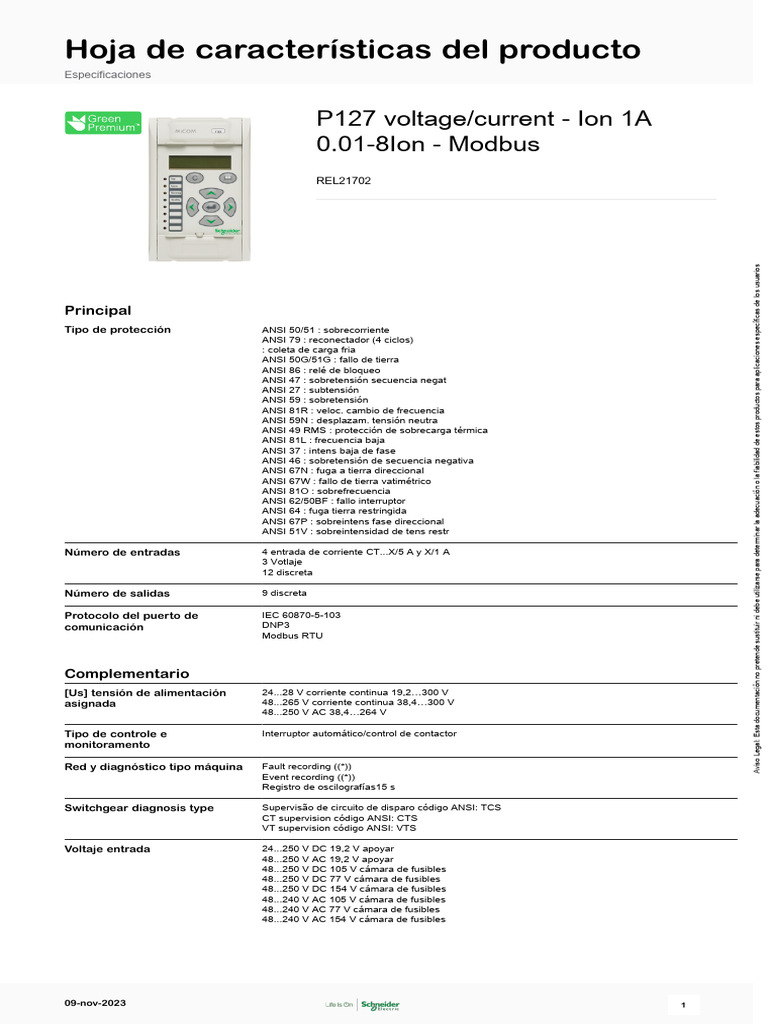 MiCOM P12x_REL21702 | PDF | Poder (Física) | Equipo eléctrico