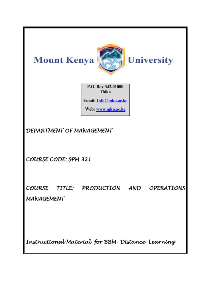 Baf3203 Production and Operation Management | PDF | Operations Management | Inventory