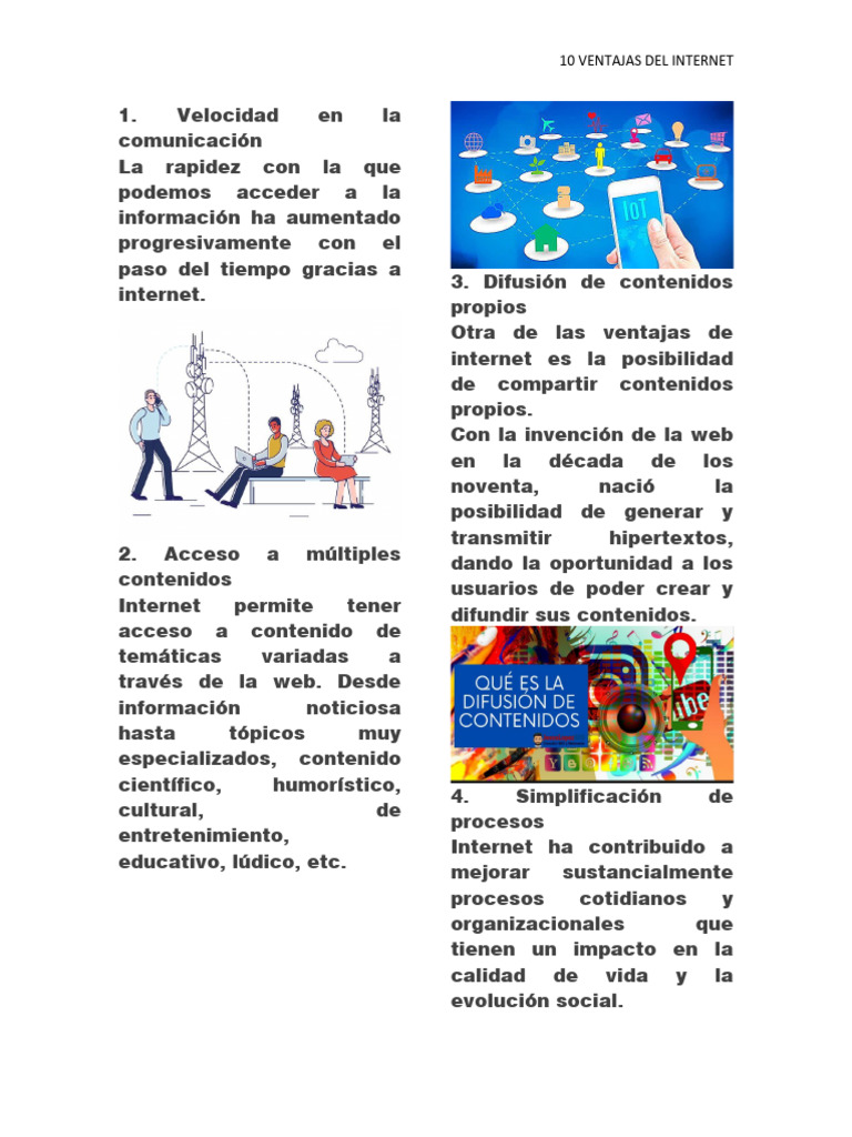 10 Ventajas Del Internet | Descargar gratis PDF | Internet | Streaming ...