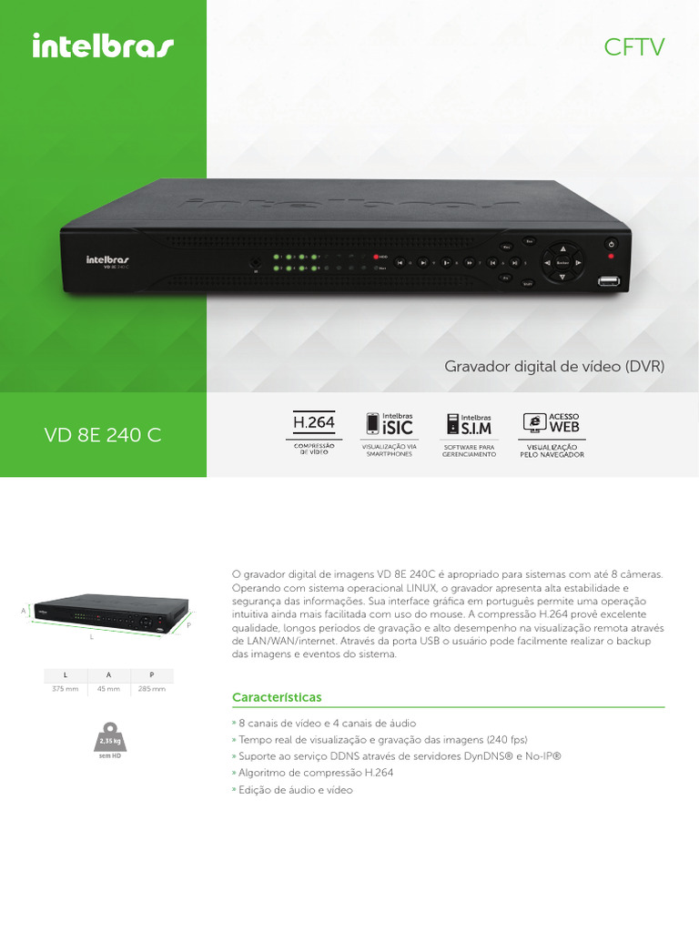 datasheet_a4_portugues_linha_c_vd8e240c_02-15_site | PDF | Vídeo ...