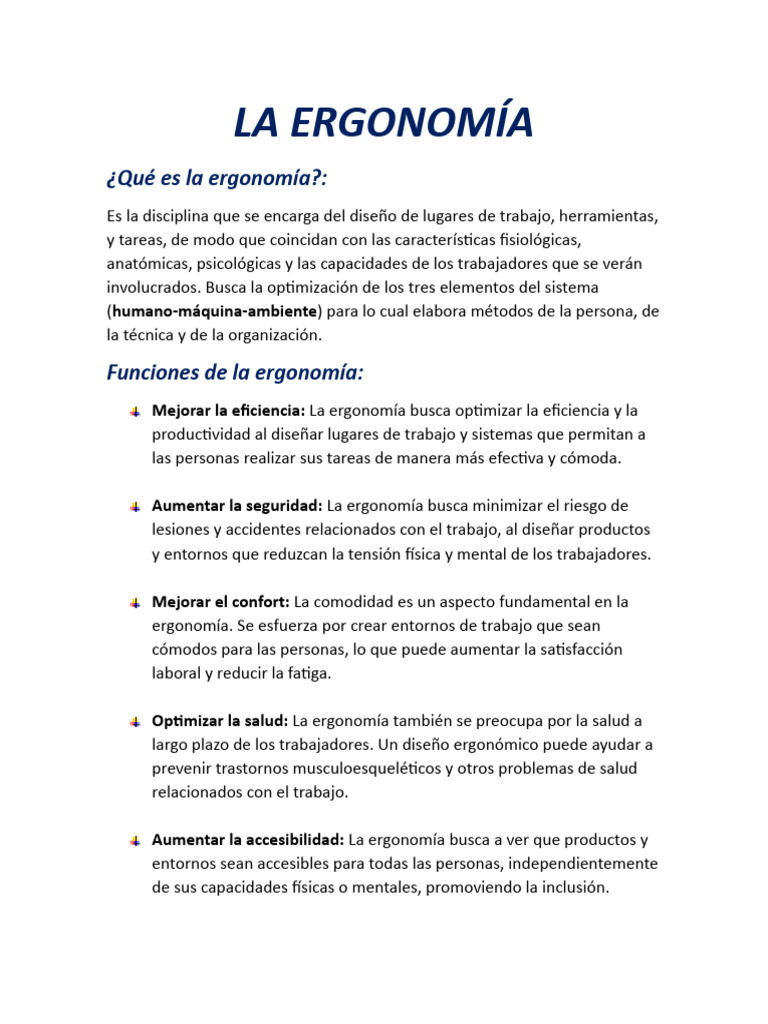 La Ergonomía Pdf Factores Humanos Y Ergonomía Usabilidad