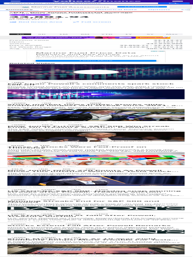 Dow Jones Industrial Average ( DJI) Charts, Data | PDF | Dow Jones ...