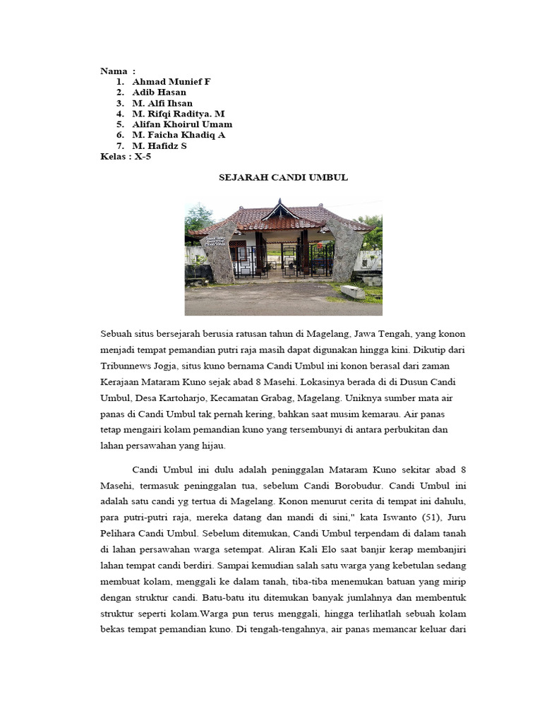 Sejarah dan Khasiat Candi Umbul | PDF | Seni | Agama & Spiritualitas
