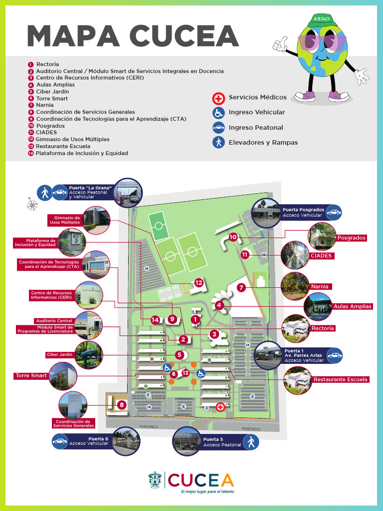 Mapa y Servicios del CUCEA | PDF | Aprendizaje | Enseñando