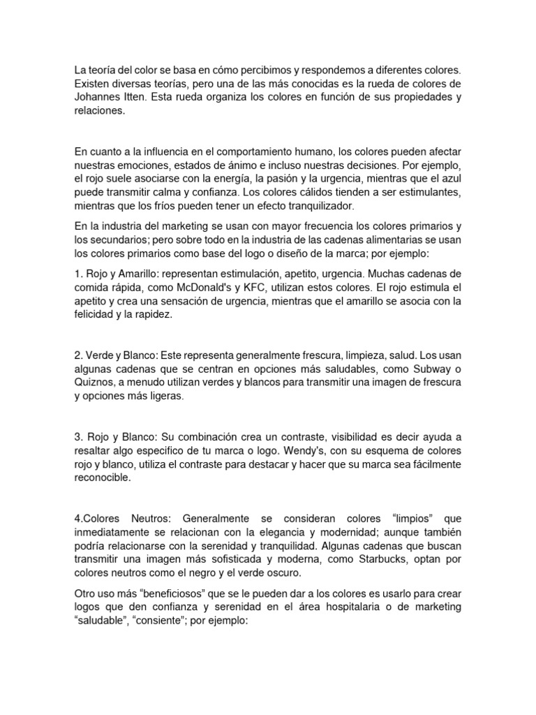 Teoria Del Color - Flores Valeria - 6C | Descargar gratis PDF | Color ...