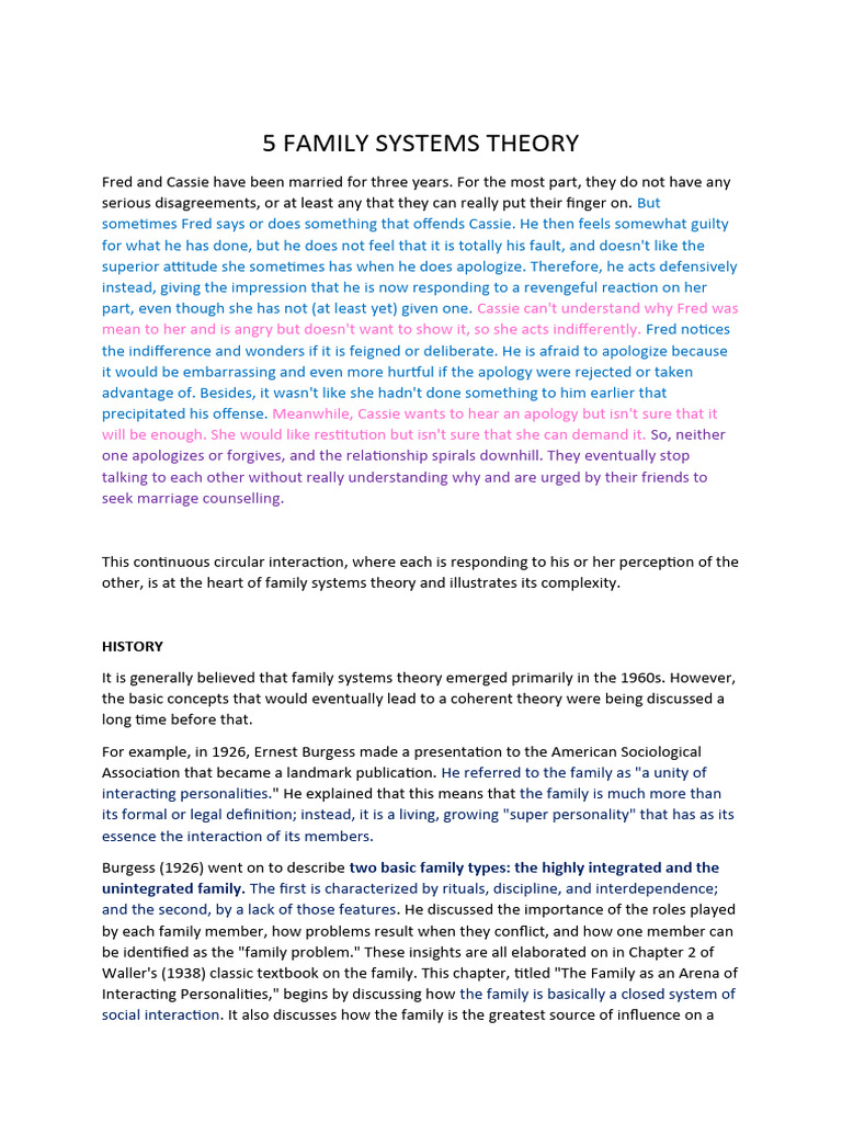 5 Family Systems Theory | Download Free PDF | System | Systems Theory