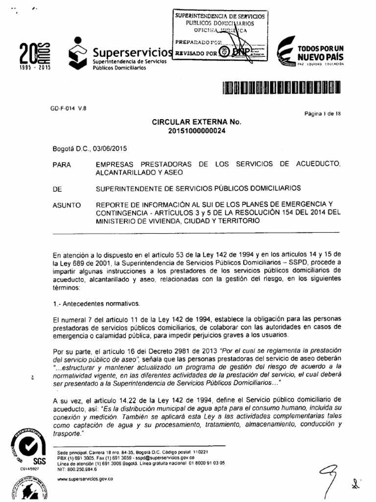 Circular Externa 20151000000024 | PDF