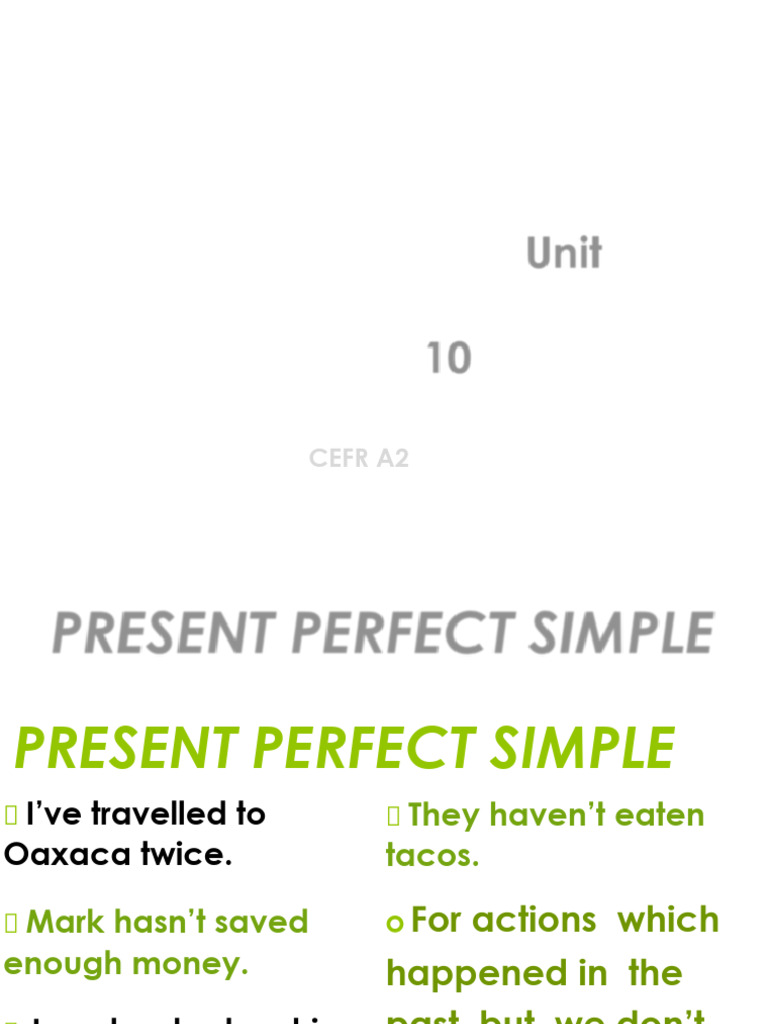 Presente Perfecto | PDF | Languages | Foreign Language Studies