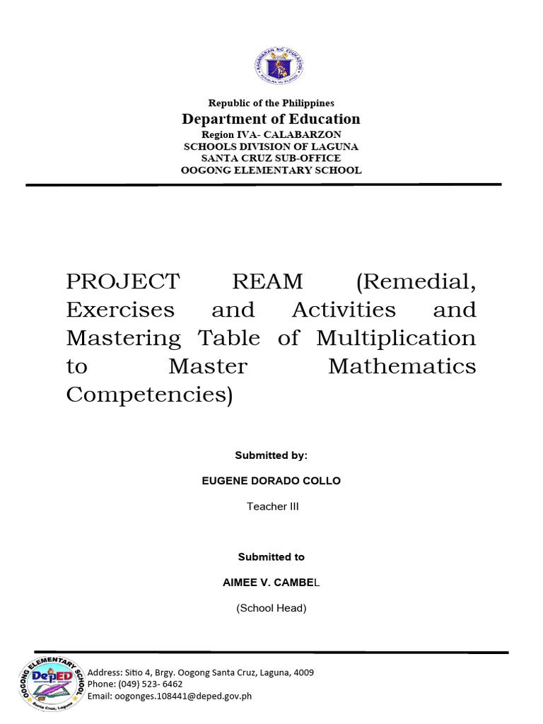 REAM | PDF | Differentiated Instruction | Learning