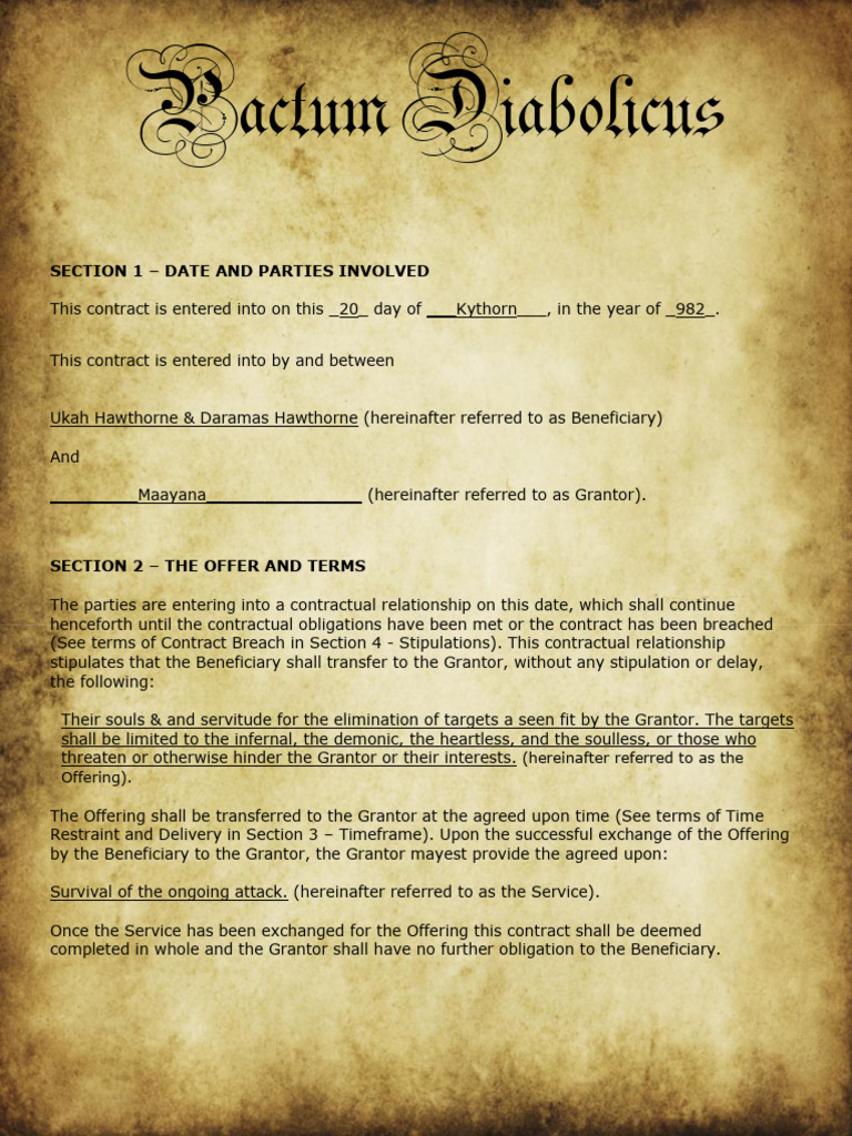 Hawthrone Devils Contract | PDF | Breach Of Contract | Business Law