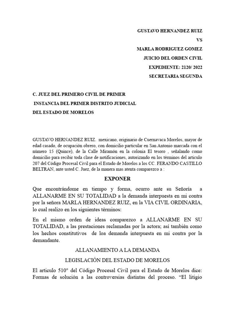 Ejemplo de Emplazamiento | PDF