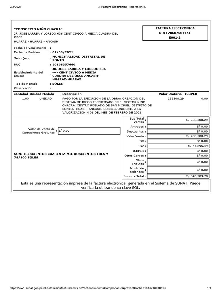 Factura Electronica - Impresion | PDF | Pagos | Tecnología bancaria