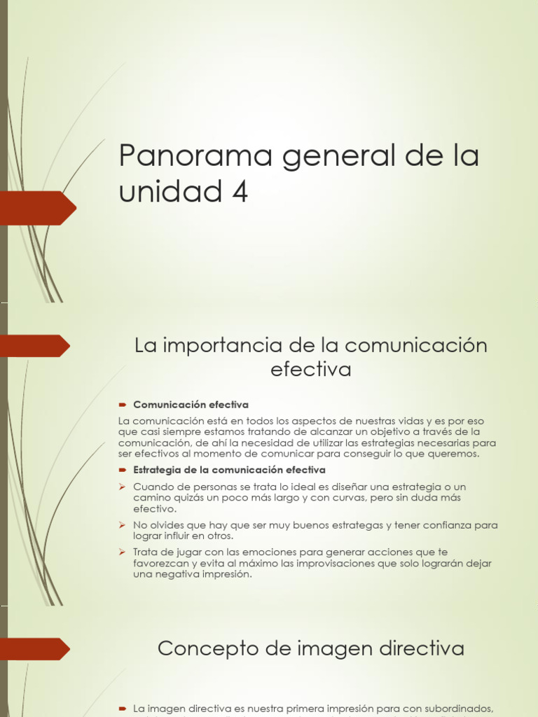 Unidad4 - Panorama General | PDF | Comunicación