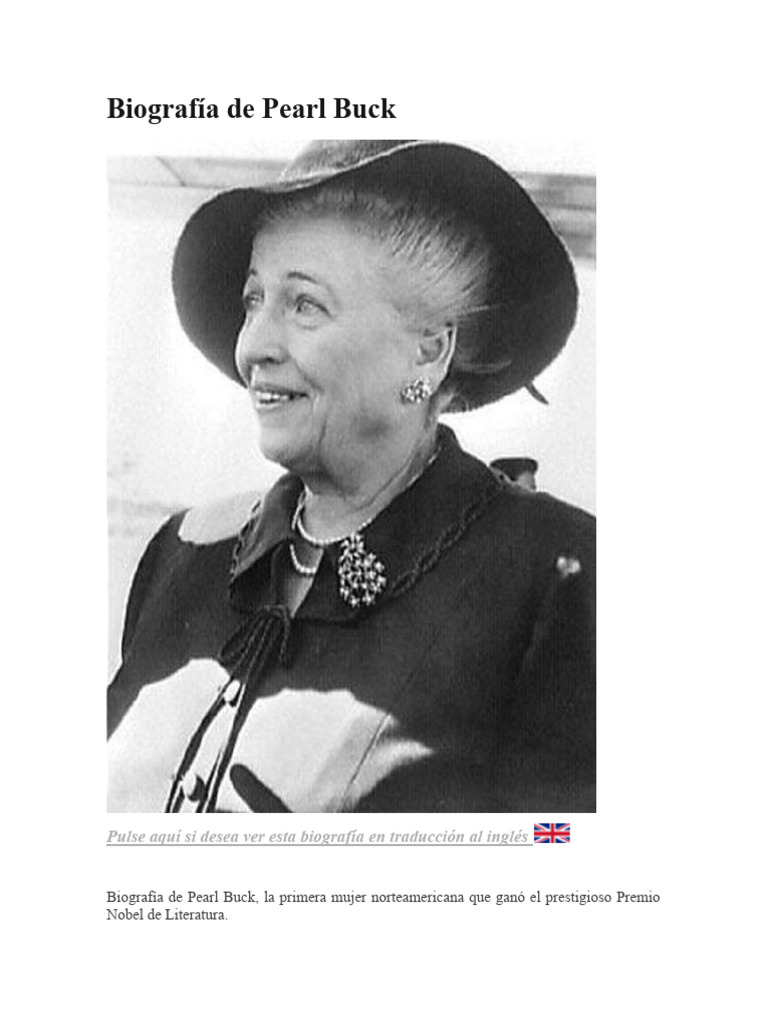 BIOGRAFÍA DE PEARL BUCK | PDF