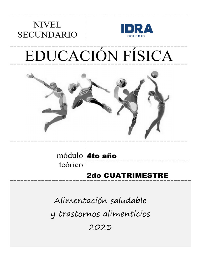 4to Año - 2do Cuatri - Alimentación Saludable y Trastornos Alimenticios ...