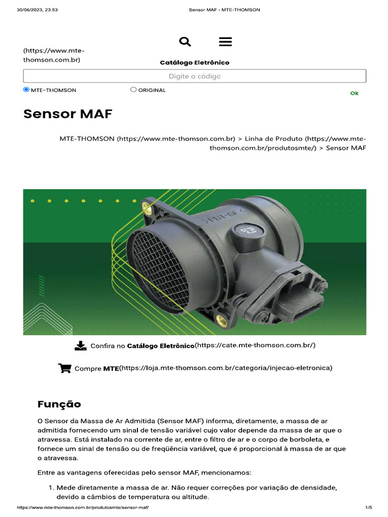 Sensor Maf | PDF