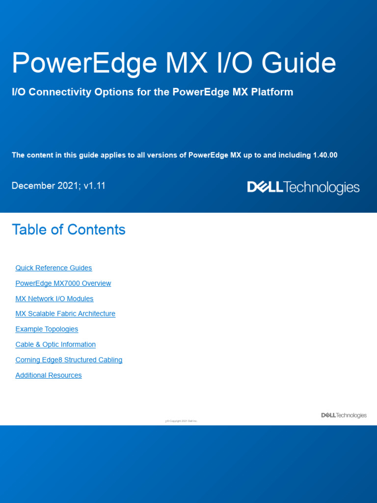 PowerEdge MX IO Guide | PDF | Network Switch | Ethernet