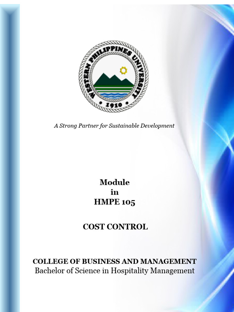 Cost Control Module 1 | PDF | Cost | Cost Accounting